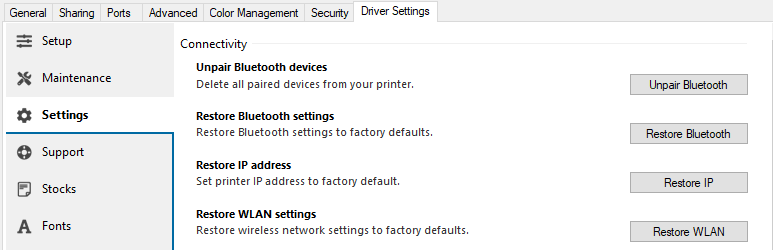 重置 ZebraNet PrintServer II