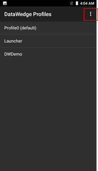 Android：DataWedge 恢复默认配置