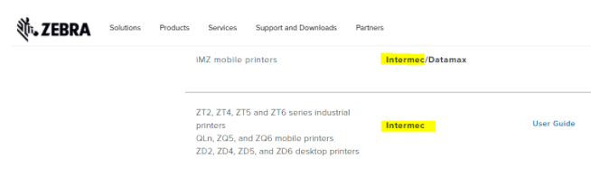 使用Zebra打印机打印 Intermec 编程语言 (IPL)