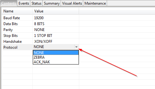 配置串行端口设置 (ZebraNet Bridge Enterprise)