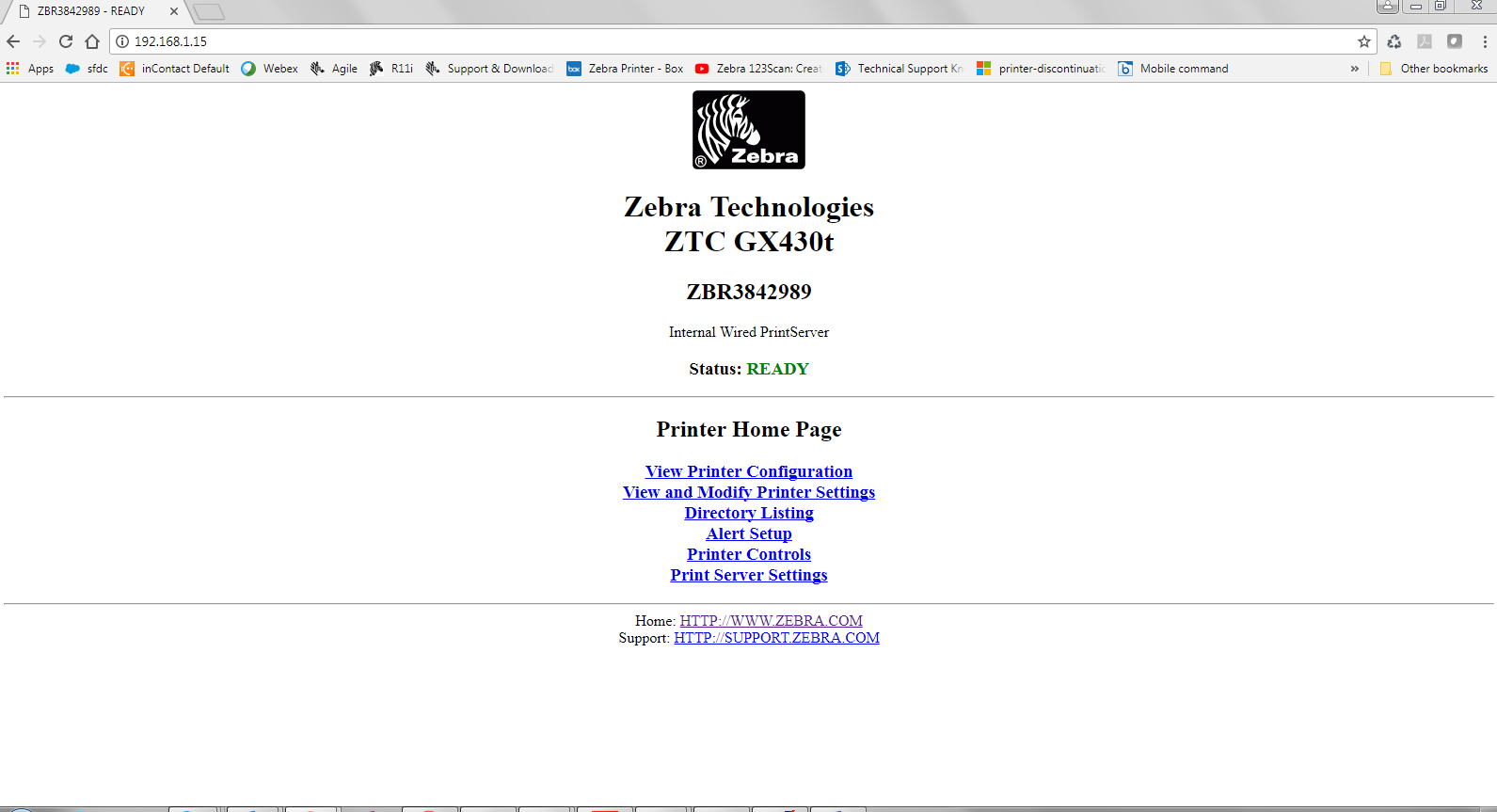 在没有网络连接的情况下配置Zebra打印机有线/以太网 IP